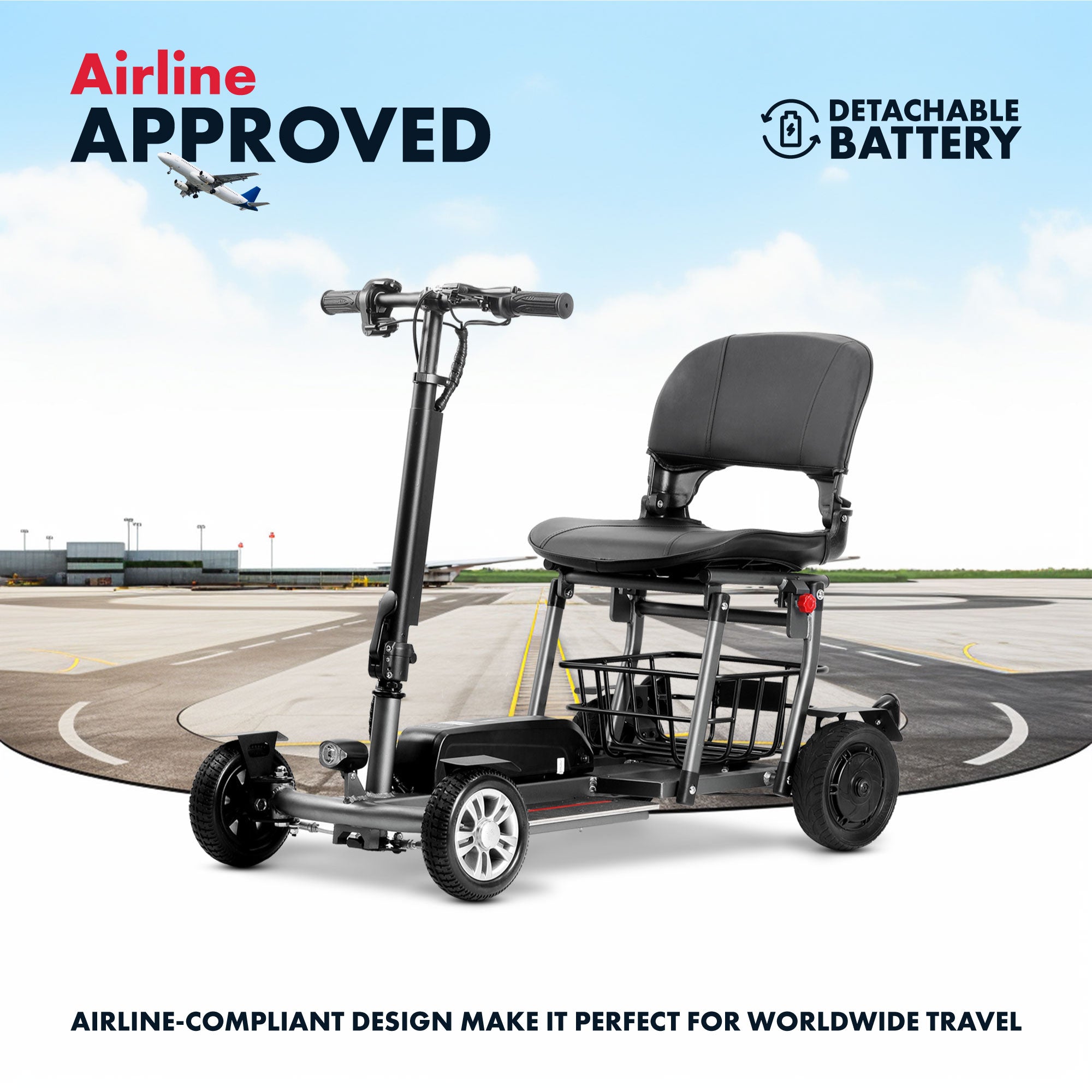 Rubicon FX04 - Compact, Portable, Lightweight Foldable Mobility Scoote