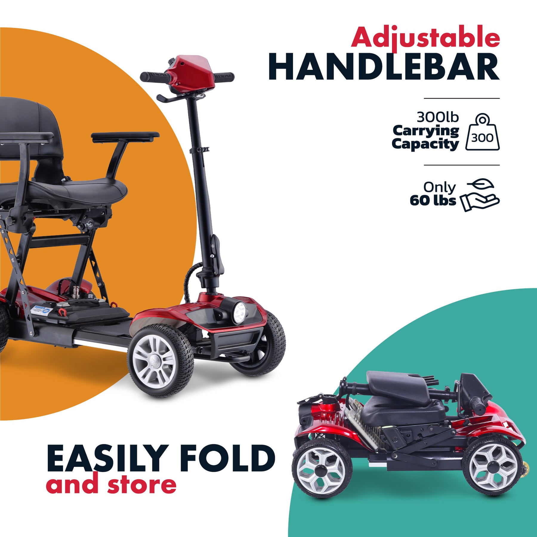 Rubicon FX05 - Lightweight, Foldable, All-Terrain 4-Wheel Mobility ...